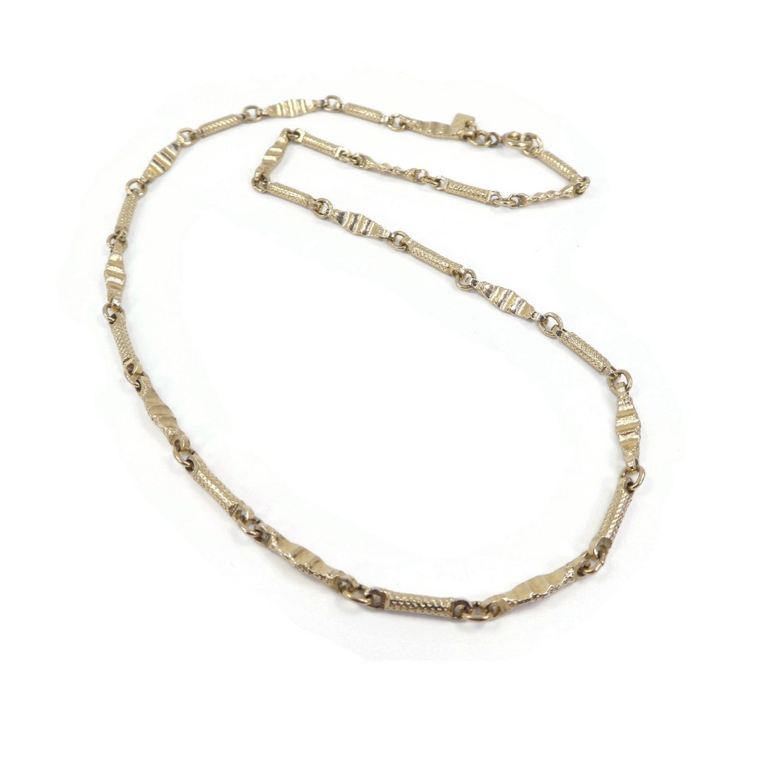 Vintage SARAH COVENTRY, Chain Link Necklace, Gold Tone, Signed - Etsy