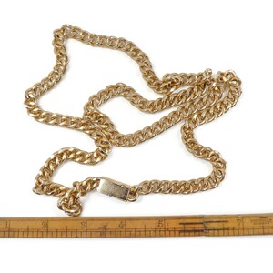 Vintage, Heavy Chain Link, Necklace, Long, Gold Tone, Magnetic Clasp - Etsy