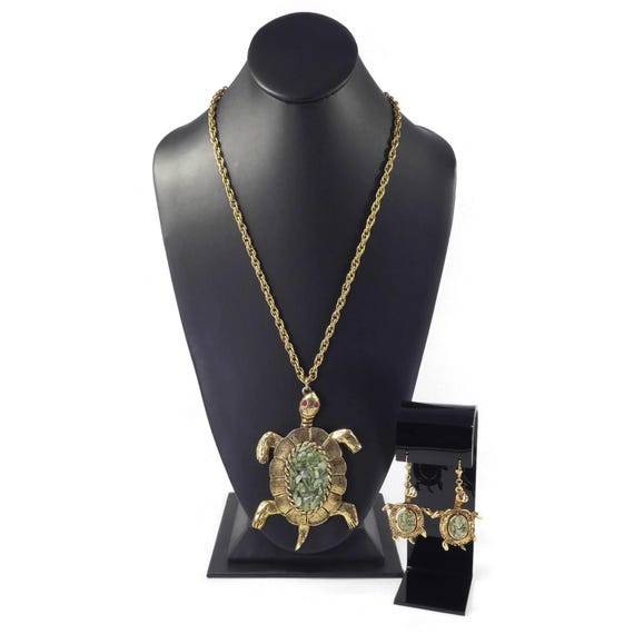 Vintage, Articulated Large Turtle, Necklace Set, Hook… - Gem