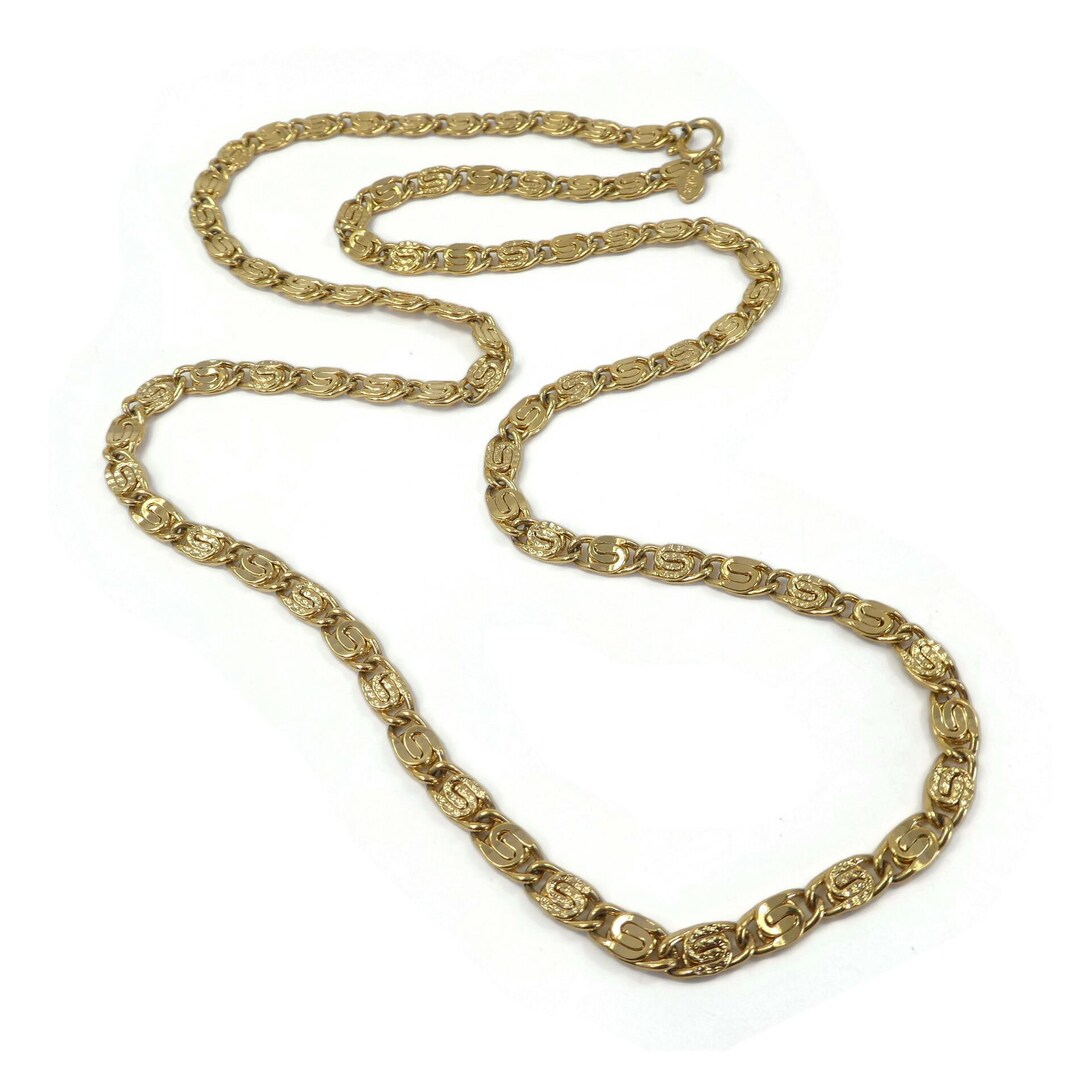 Vintage AVON, Chain Link Necklace, Gold Tone, Signed - Etsy