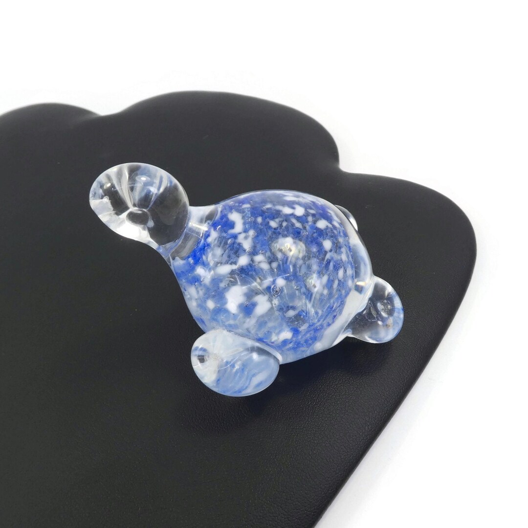 Vintage, Murano Glass Turtle, Paperweight, Figurine, Clear Blue - Etsy