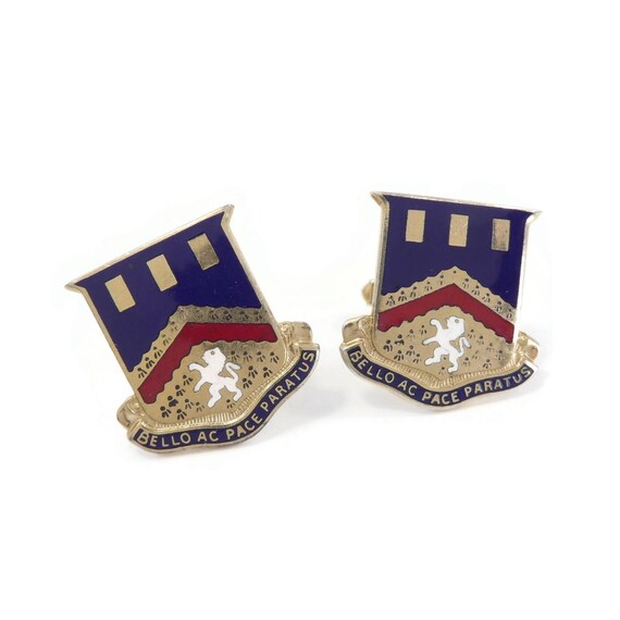 Vintage SWANK, US Army Cuff Links, 112th Engineer Bat… - Gem