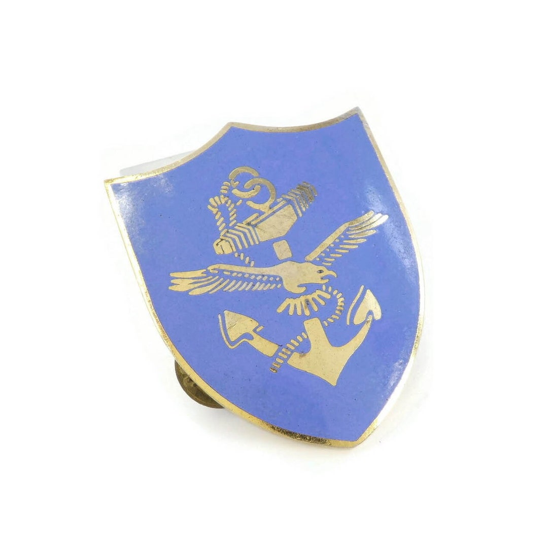 Vintage Canadian, Maritime Command Badge, Anchor, Eagle, Blue Enamel ...