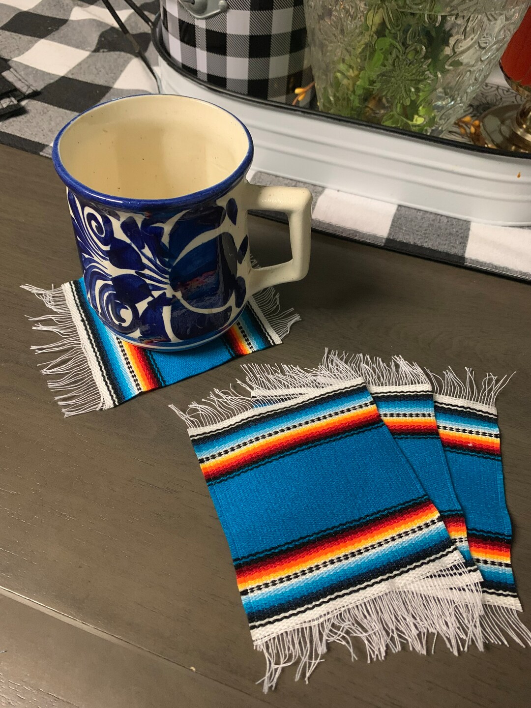 Mexican Sarape, Mexican Fiesta Coasters, Cinco De Mayo, Party Decor - Etsy