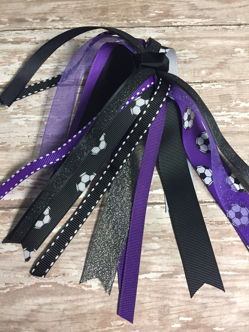 Purple Black Streamers, Soccer Streamer, Soccer Ribbons, Full Streamer ...
