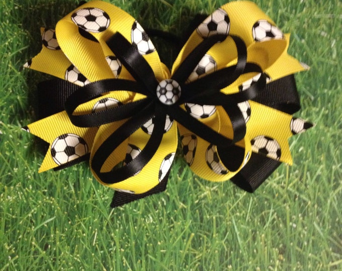 Yellow Soccer Bow, Soccer Ribbon, Team Bows, Fast Shipping, Other ...