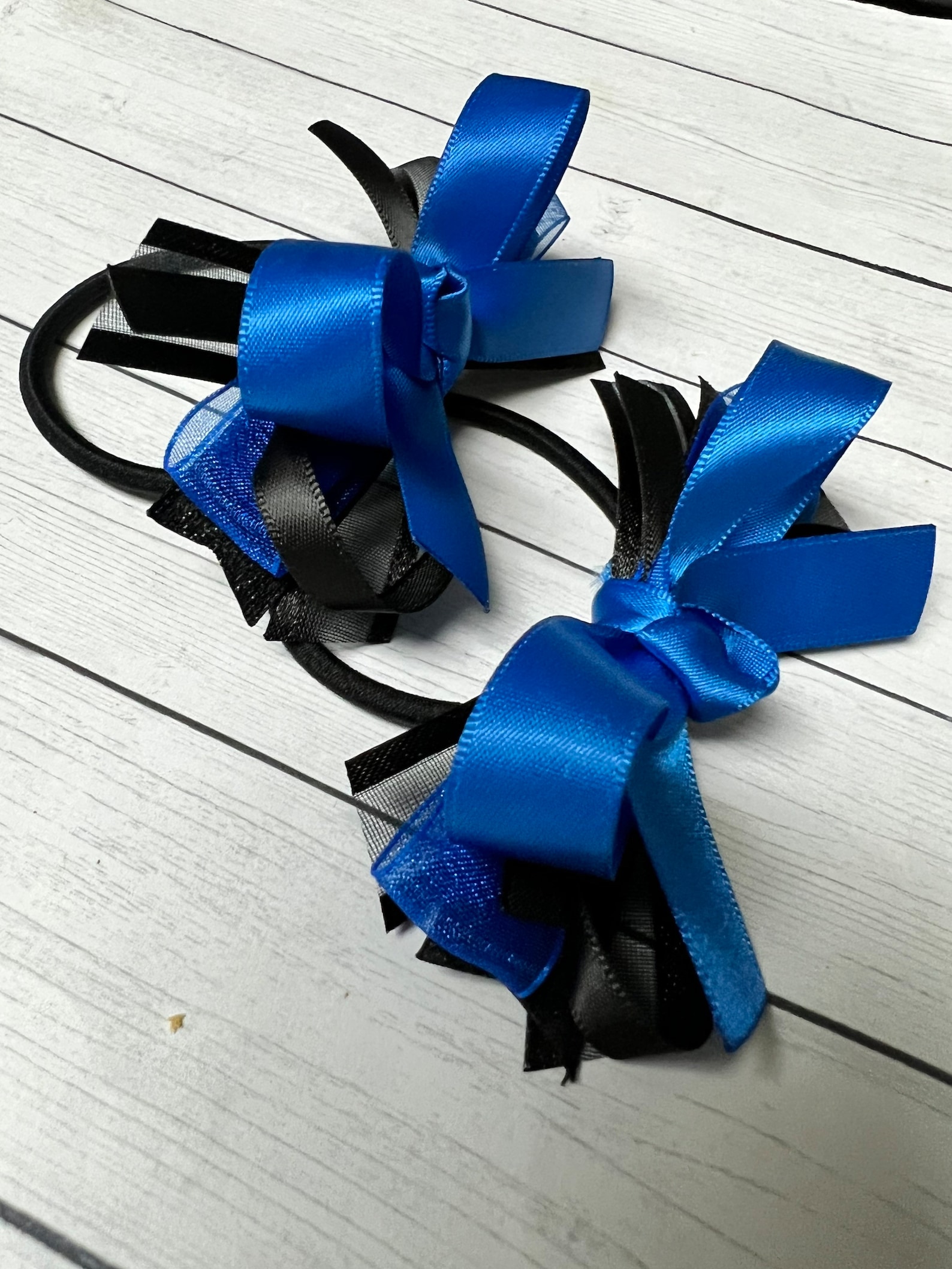 Gymnastics Bow, Royal Blue Black Small Competition Bows Soccer ...