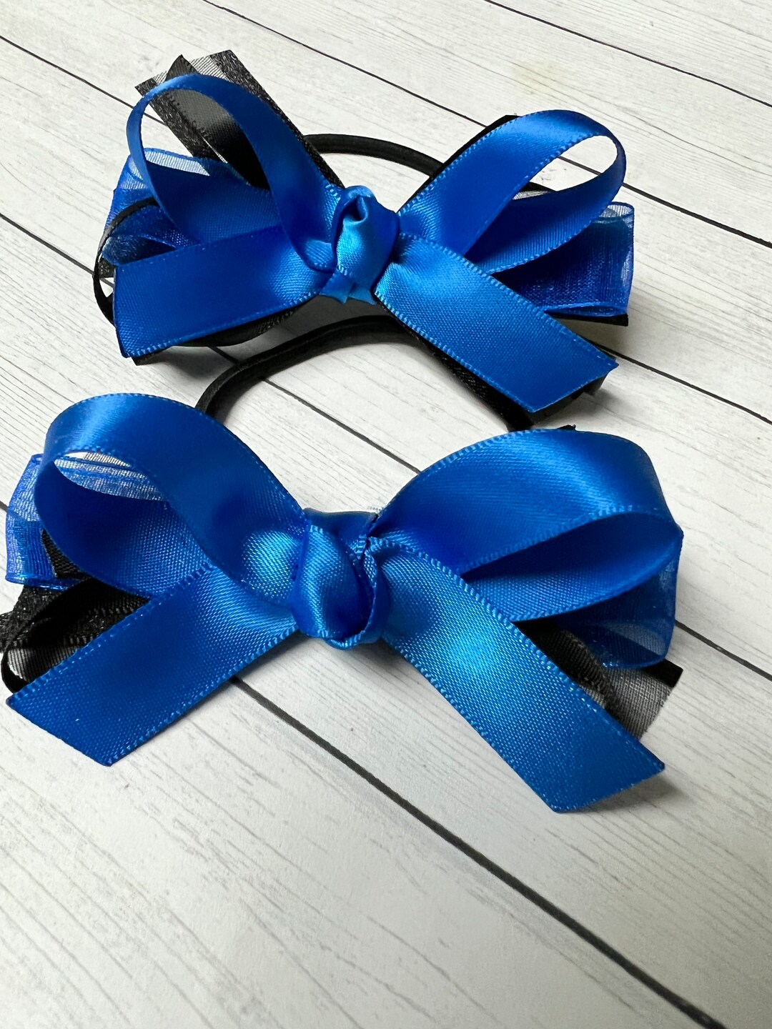 Gymnastics Bow, Royal Blue Black Small Competition Bows Soccer ...