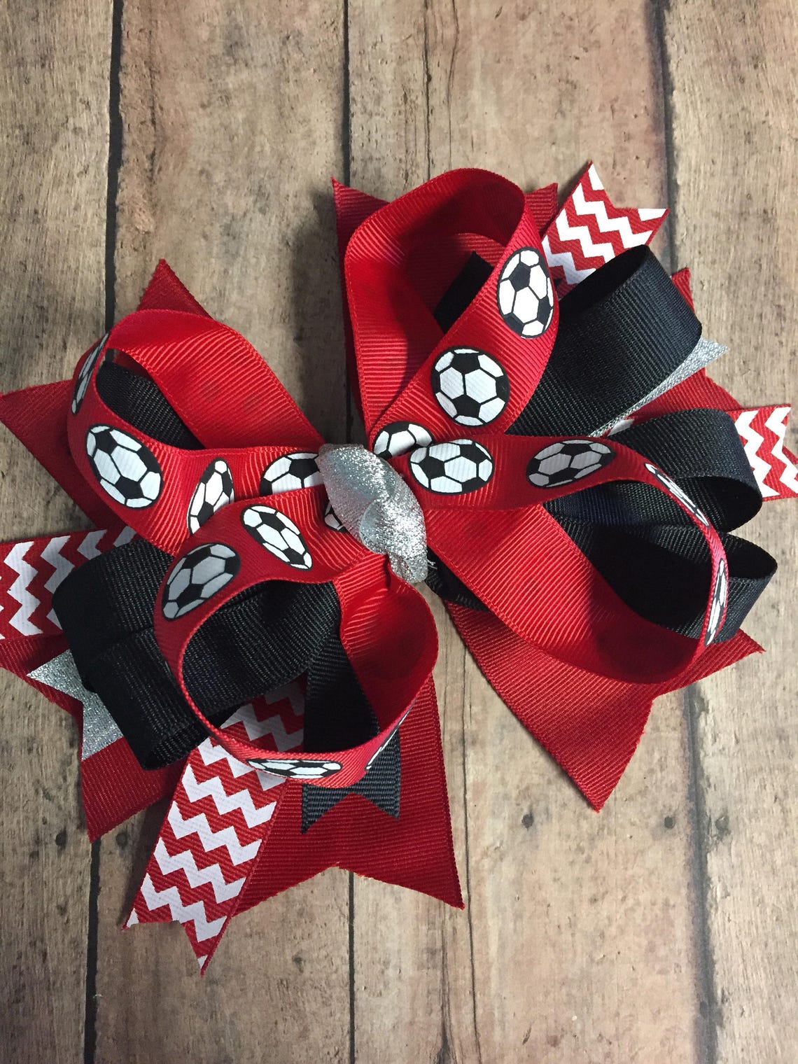 Big Soccer Bow Red Bow Soccer Team Bows Soccer Ribbon Red - Etsy