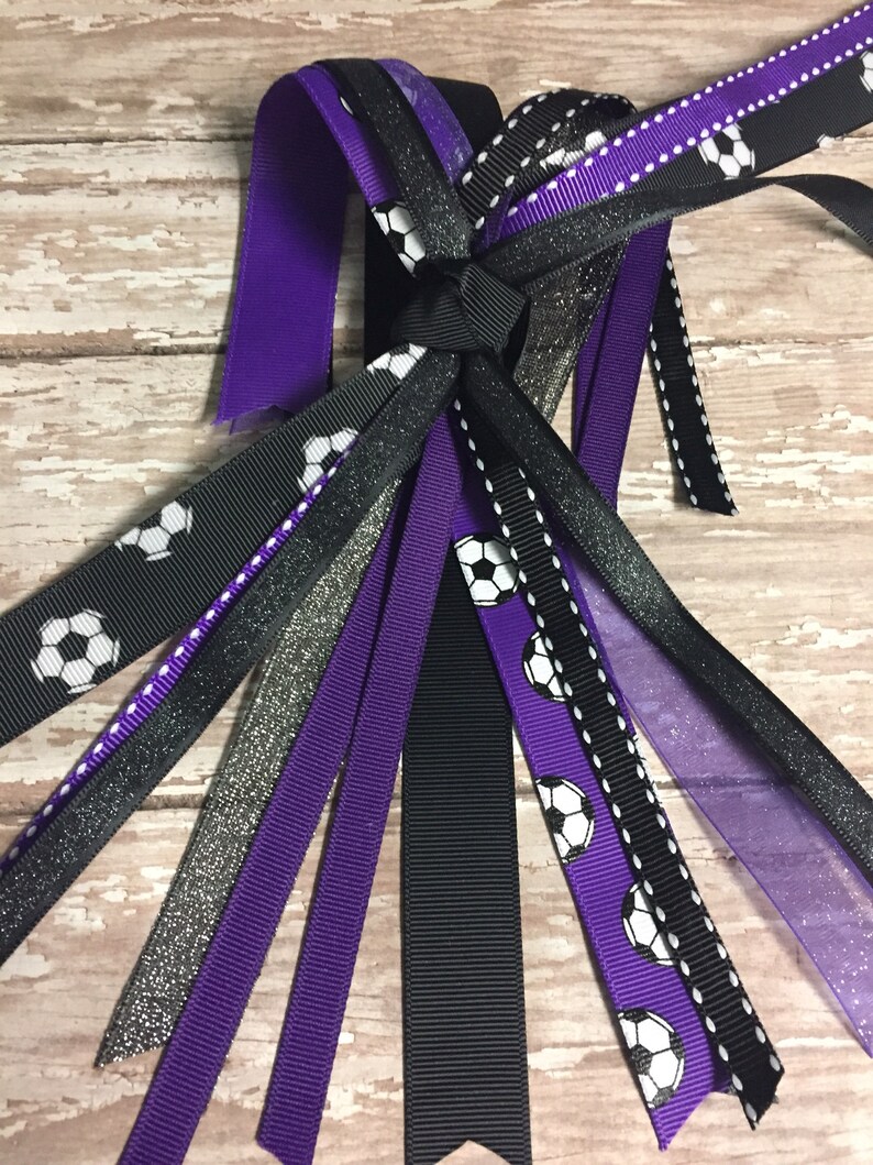 Purple Black Streamers, Soccer Streamer, Soccer Ribbons, Full Streamer ...