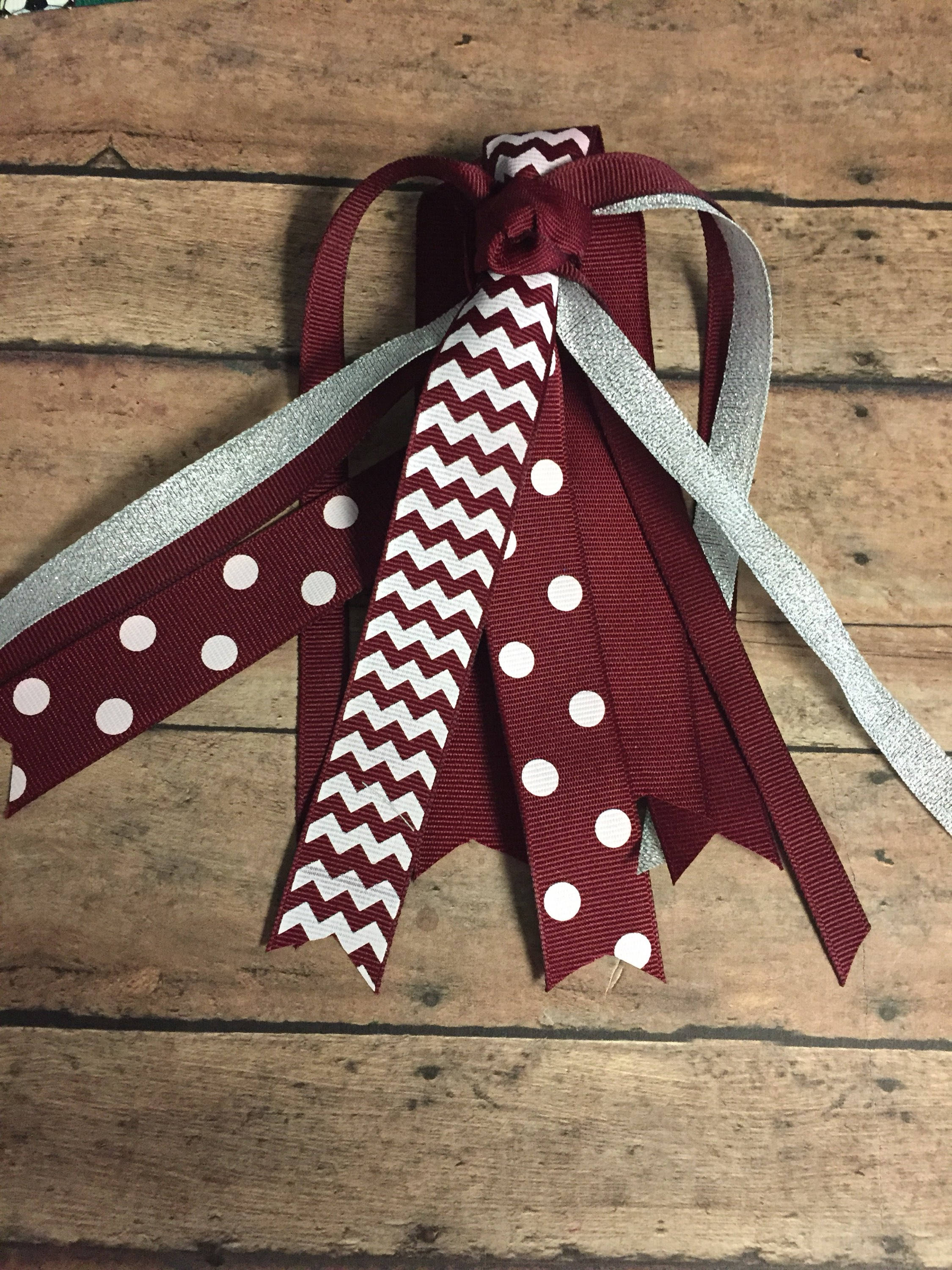 Back to School School Uniforms Maroon Ribbons Ponytail - Etsy