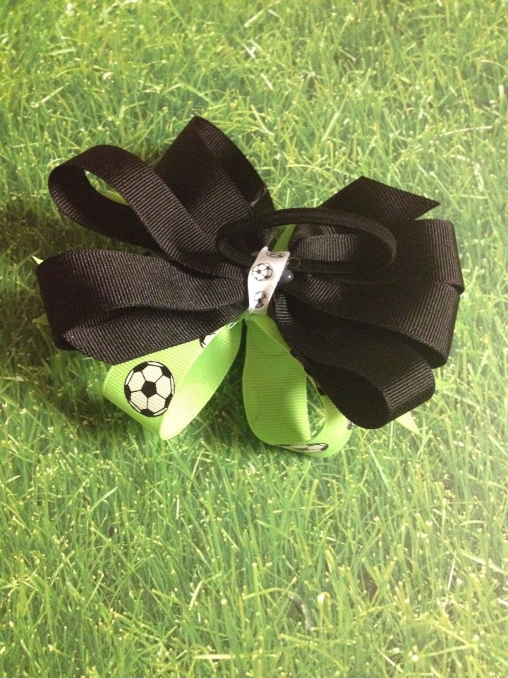 Red Soccer Bow, Red Bow, Ponytail Bow, Team Order, Pick Your Team's ...