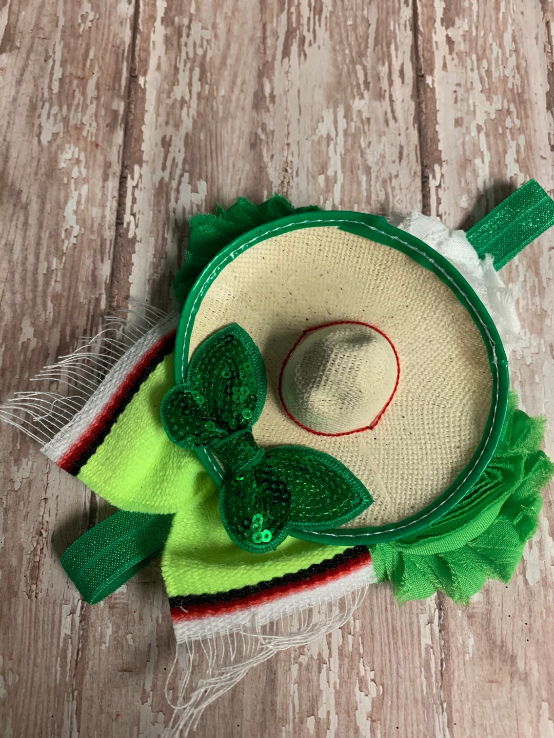 Green Fiesta Headband, Fiesta Theme Birthday, Infant, Toddler, Hair ...