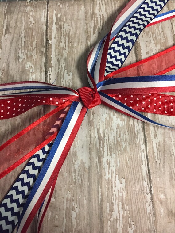Red White and Blue Streamers Patriotic Softball All Stars | Etsy
