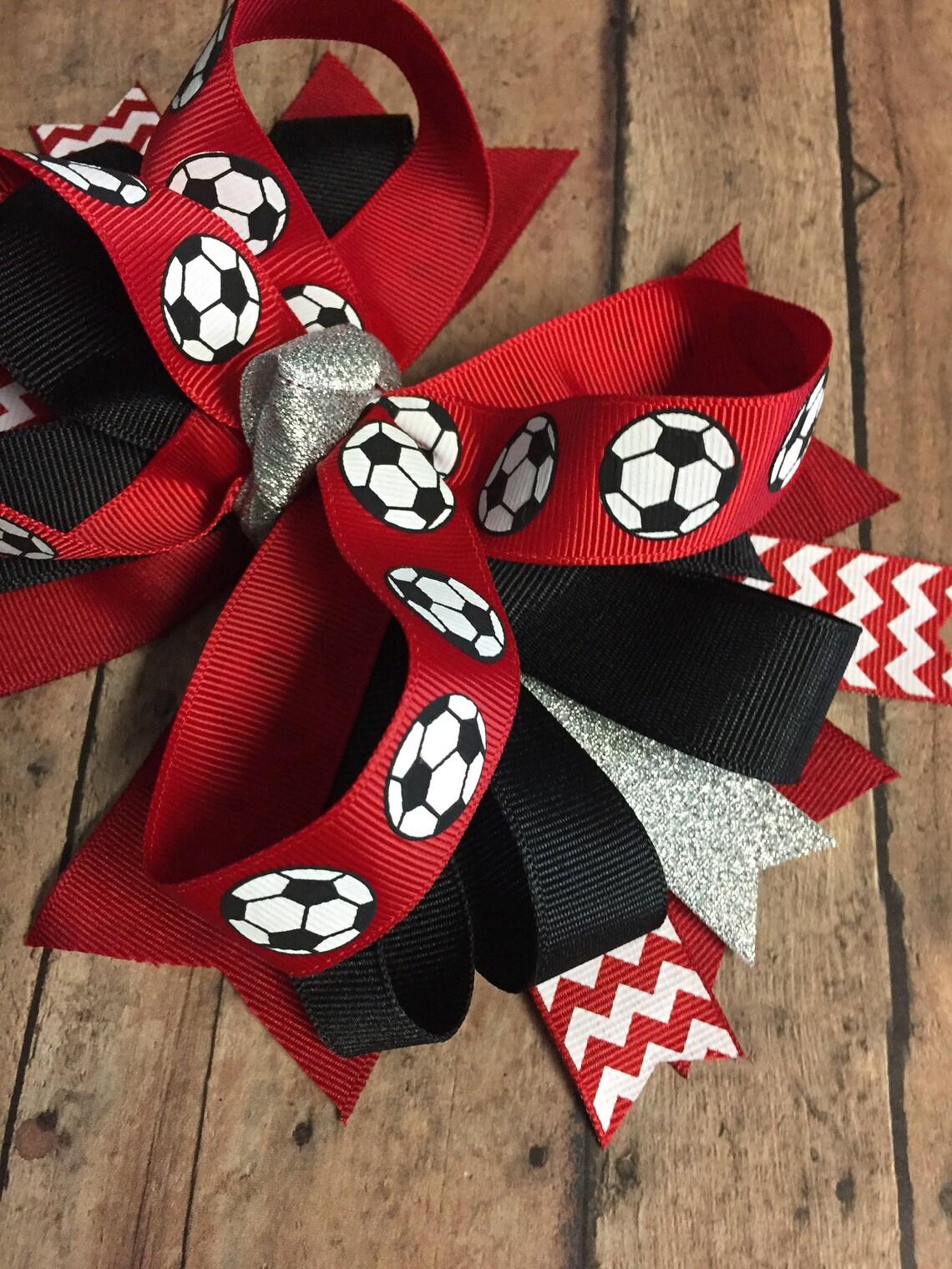 Big Soccer Bow Red Bow Soccer Team Bows Soccer Ribbon Red - Etsy