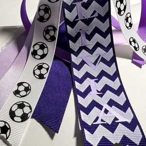 Soccer Ribbons, Streamers, Soccer Ponytail, Soccer Team, Purple Jersey ...