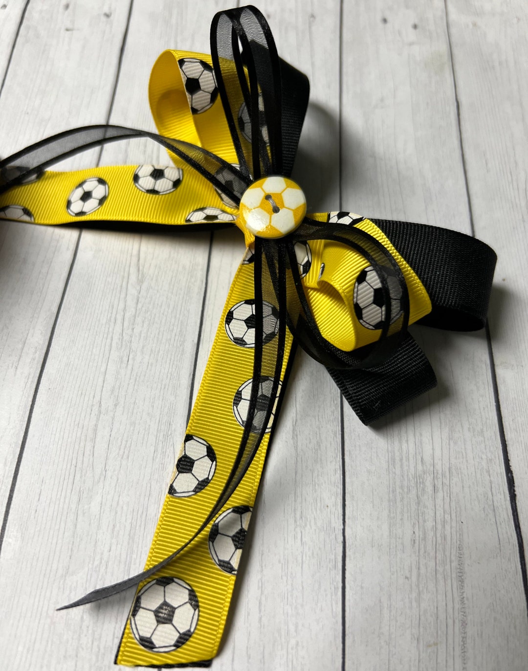 Soccer Bow, Soccer Ribbon, Team Colors, Soccer Season, - Etsy