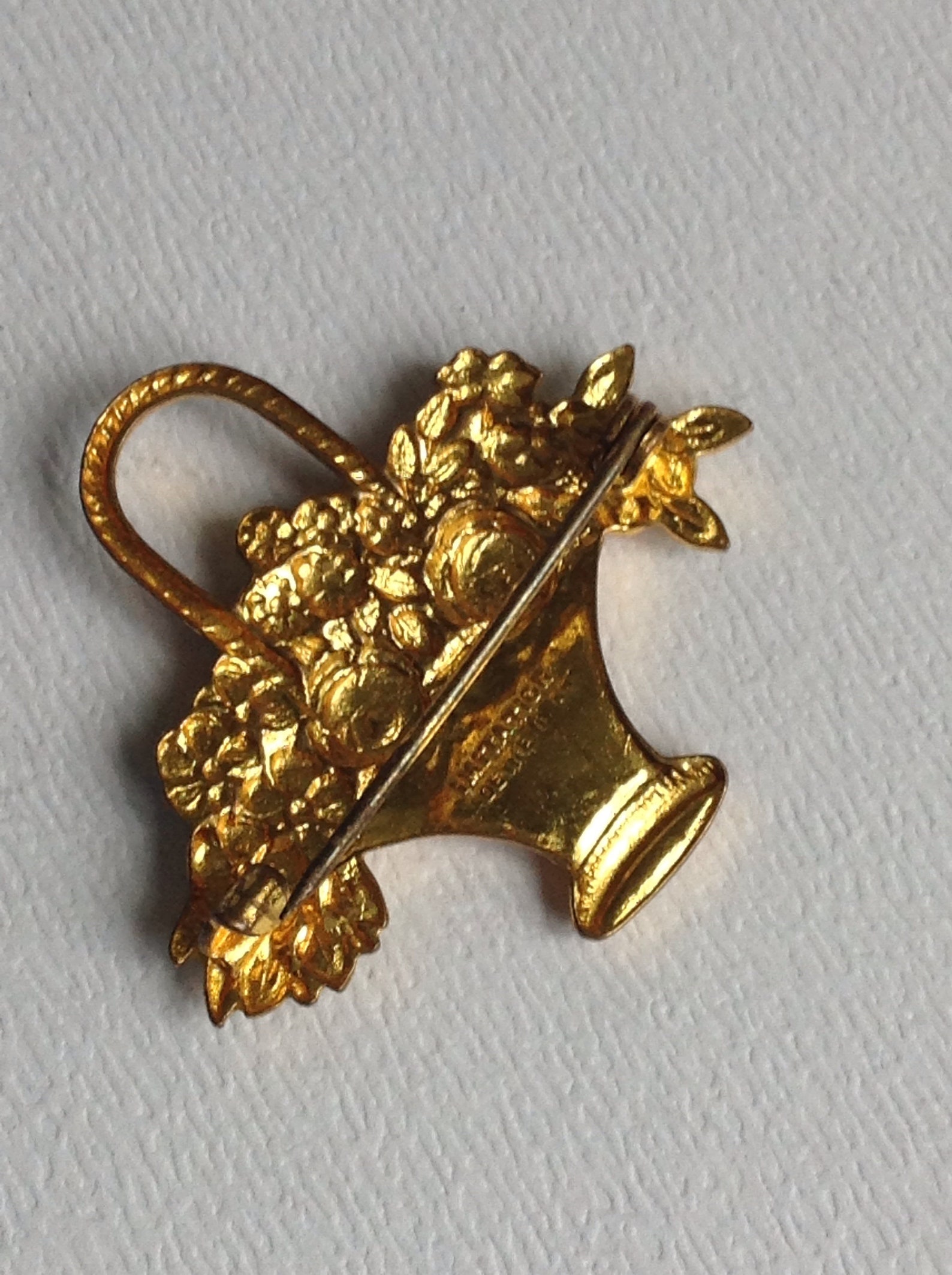 Flower Basket Brooch Pin Vintage Jewellery Mother's Ay | Etsy