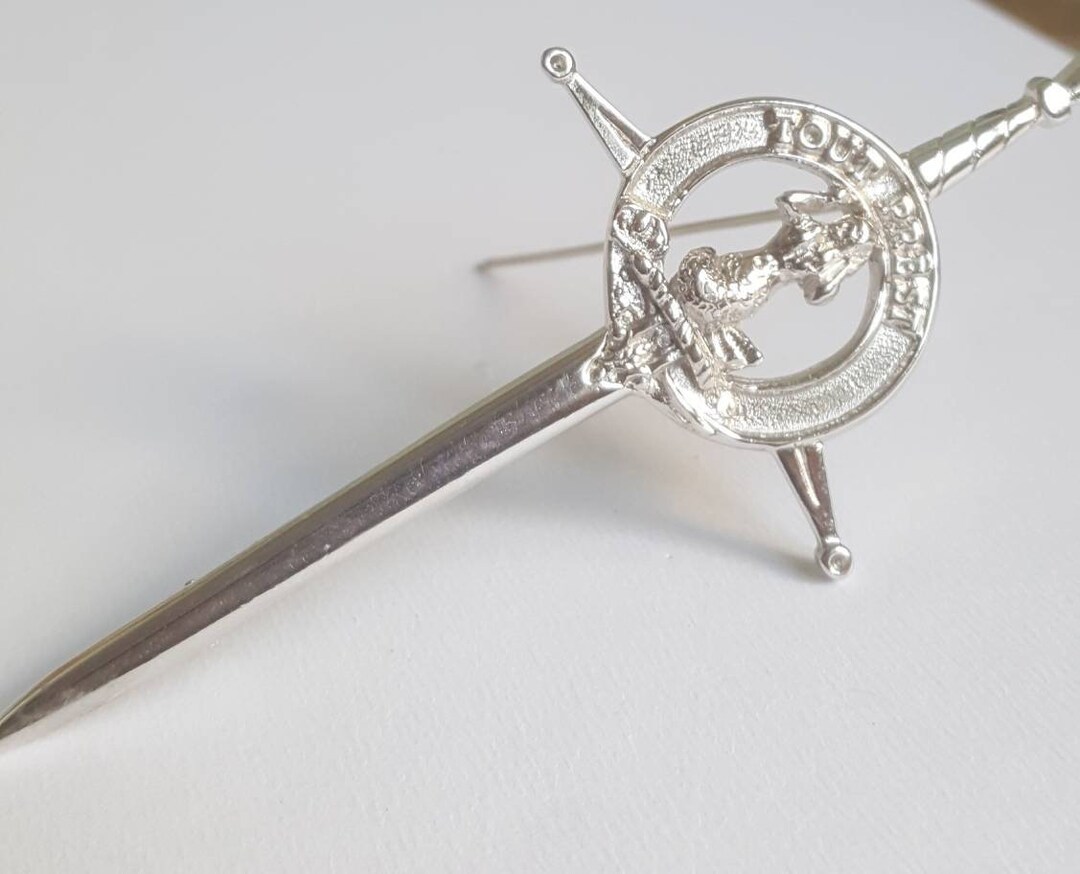 Scottish Dirk or Dagger / Sword Brooch or Shawl Pin Clan Murray Crest ...
