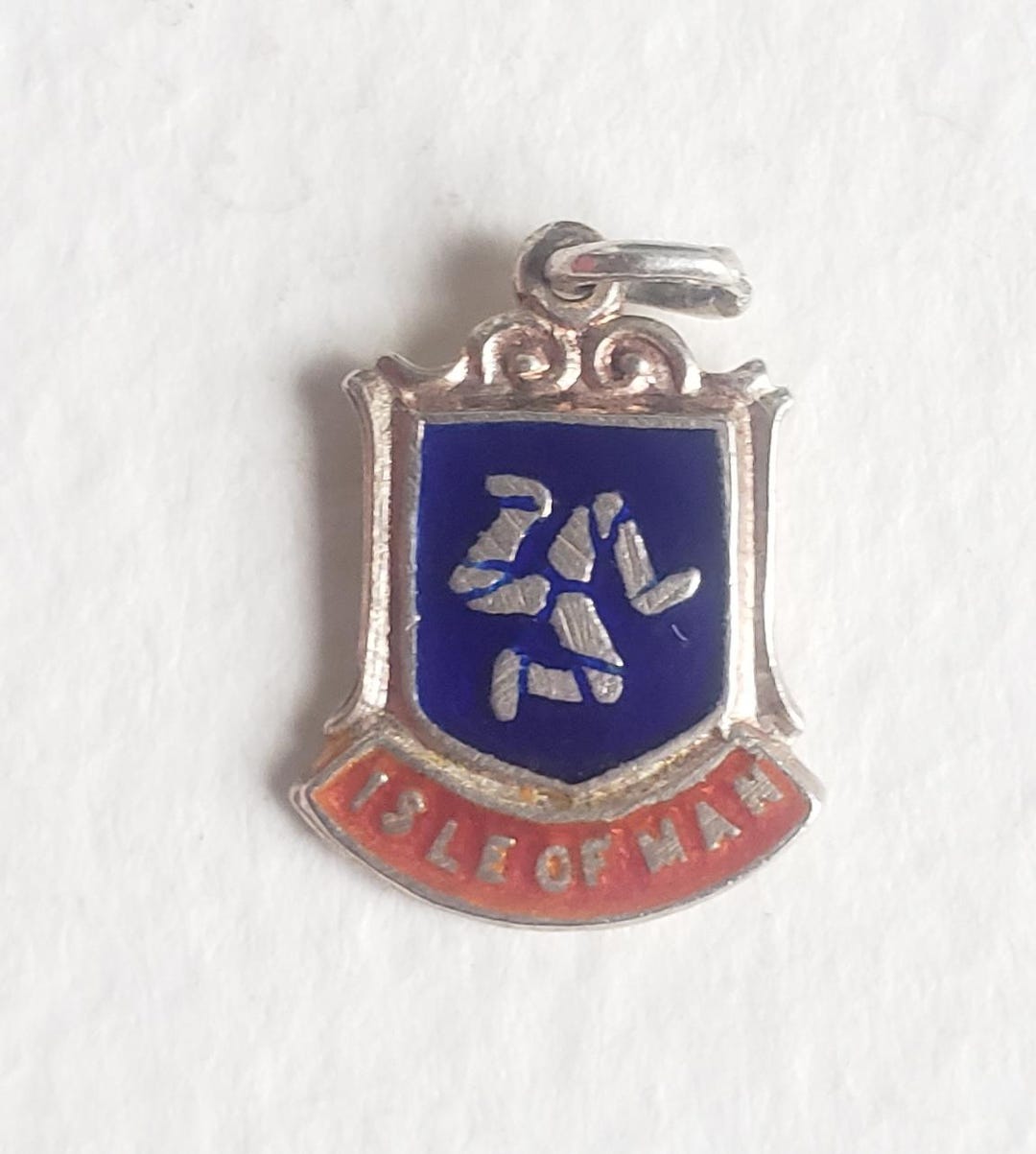 Vintage Isle of Man Souvenir Travel Charm - Manx- Silver - Triskelion ...