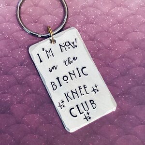 Knee Replacement Gift Bionic Knee Club Hand Stamped Knee - Etsy