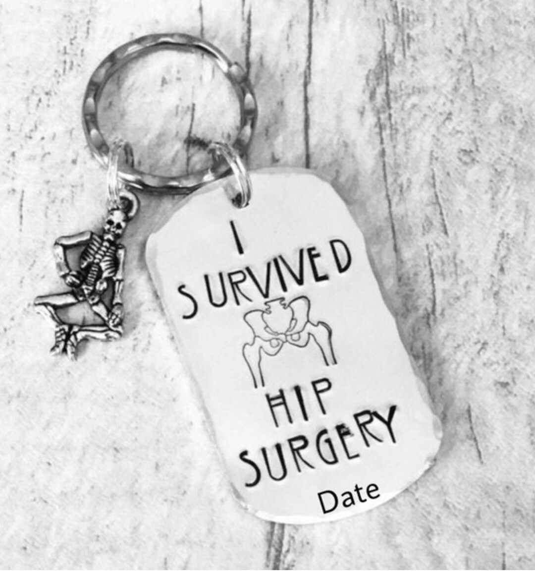 Hip Replacement I Survived Hip Surgery Keyring New Hip Hip Surgery