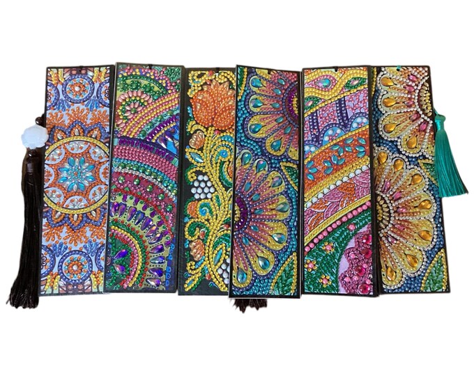 Mandala Bookmarks, Diamond Art, Completed, *not* a Kit, Teacher Gift ...