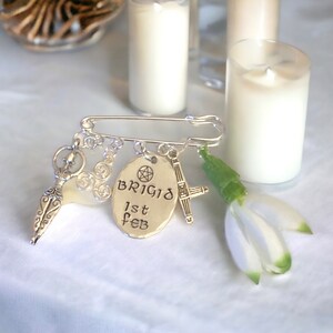 St Brigid Kiltpin Brooch, Imbolc, Snowdrop, Goddess, Triskele, St ...