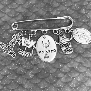 Vilking Kilt Pin for a Cloak, Reenactment or Handfasting, Hand Stamped ...