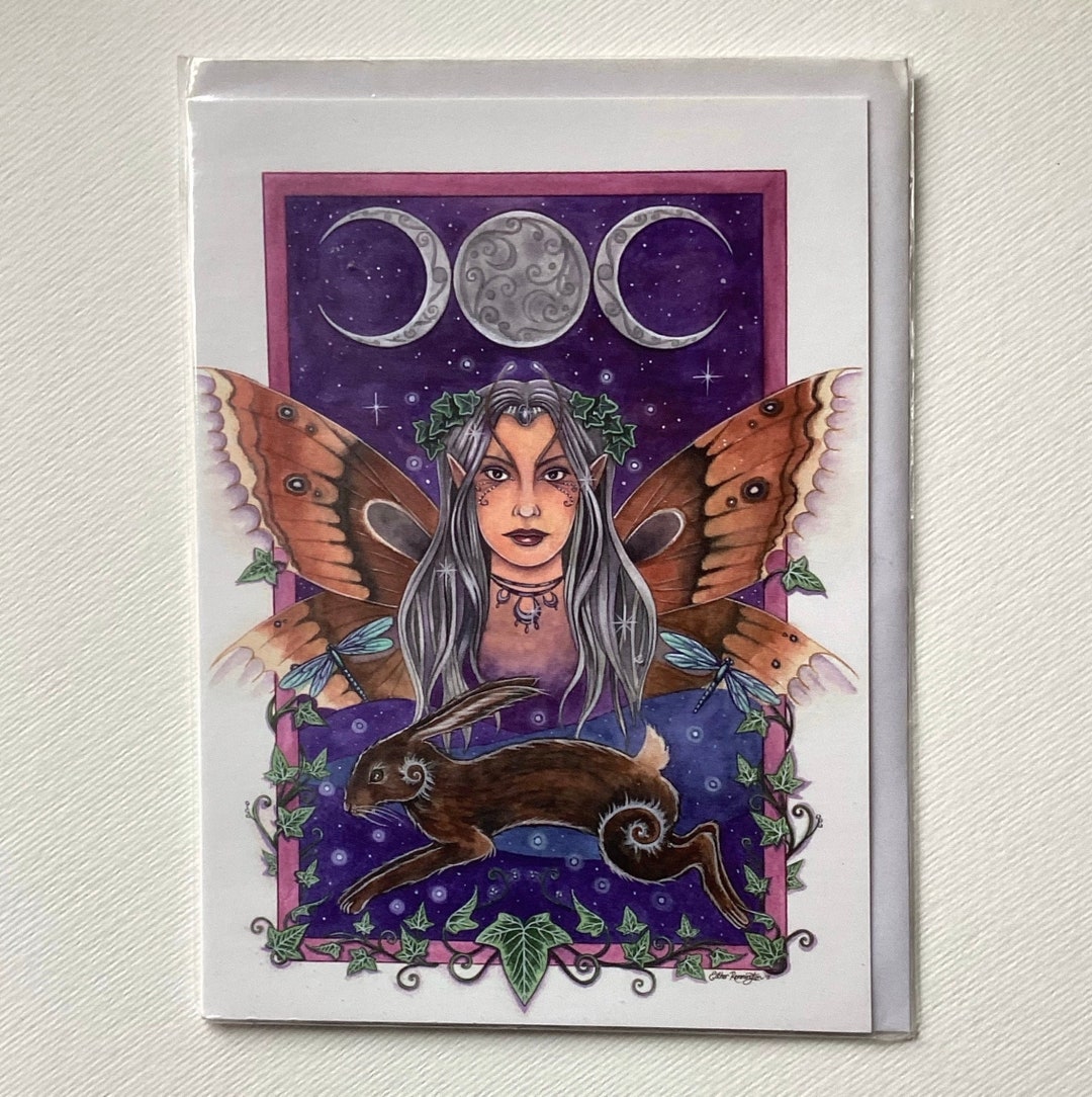 Moon Goddess Greetings Card, Esther Remmington Art - Etsy