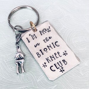 Knee Replacement Gift Bionic Knee Club Hand Stamped Knee - Etsy