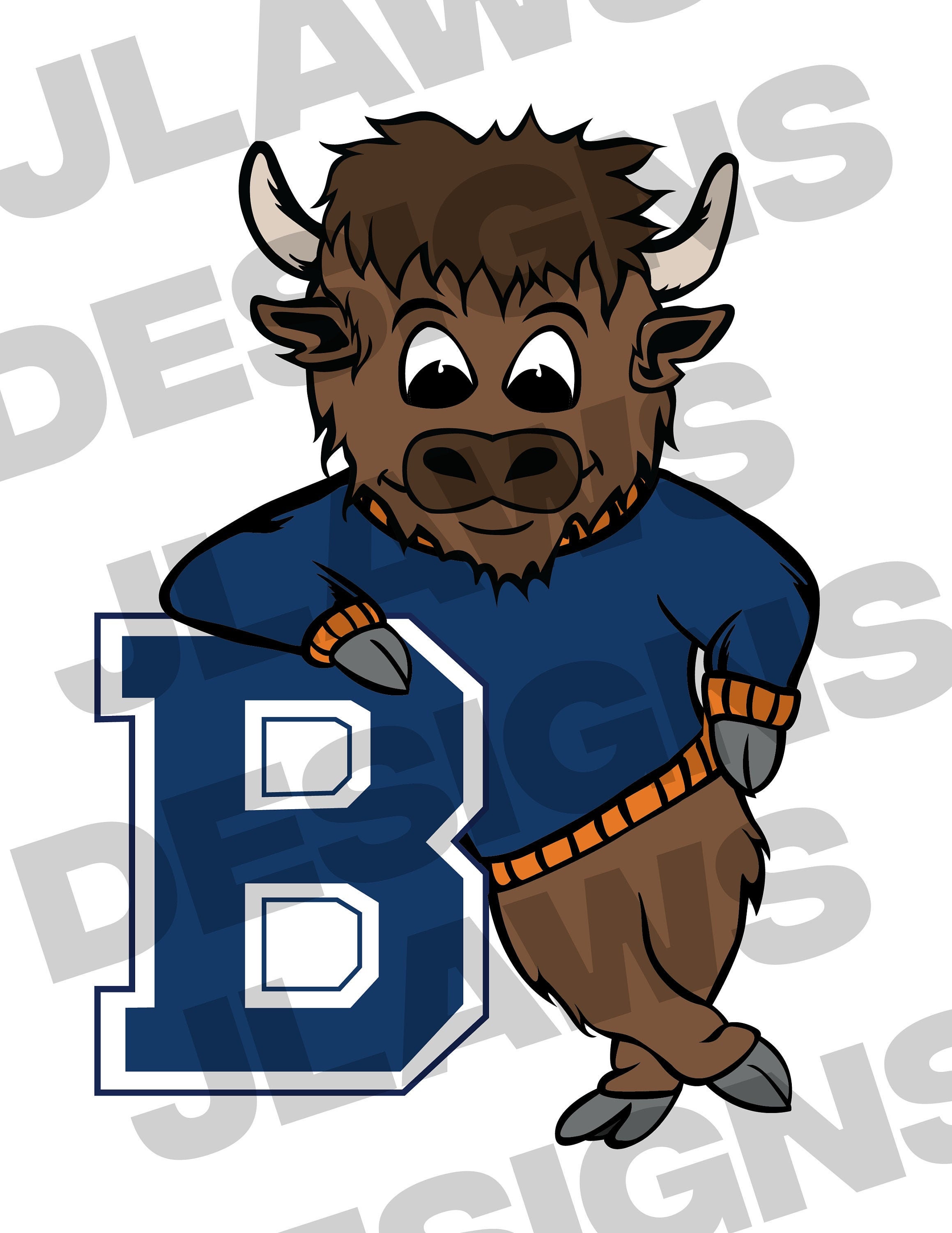 Bucknell Bison PNG - Etsy