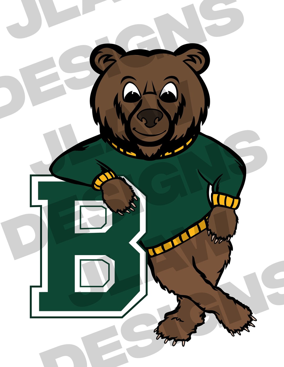 Baylor Bear PNG Graphic - Etsy