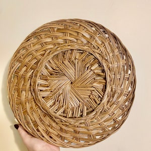 Round Flat Basket, French Cottage Wall Decor - Etsy
