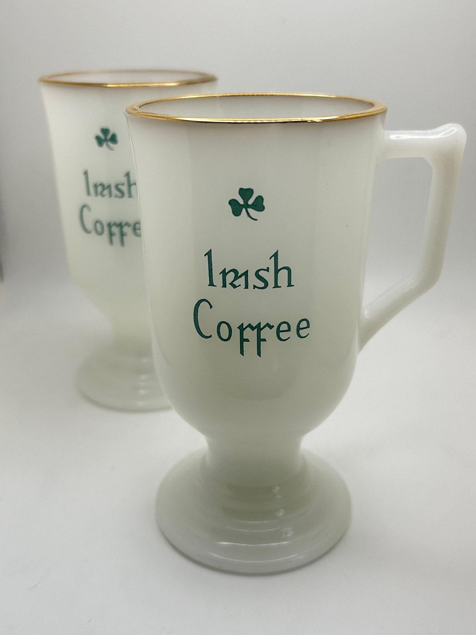 Vintage Irish Coffee Mugs, Made of Milk Glass , Set of 2 - Etsy