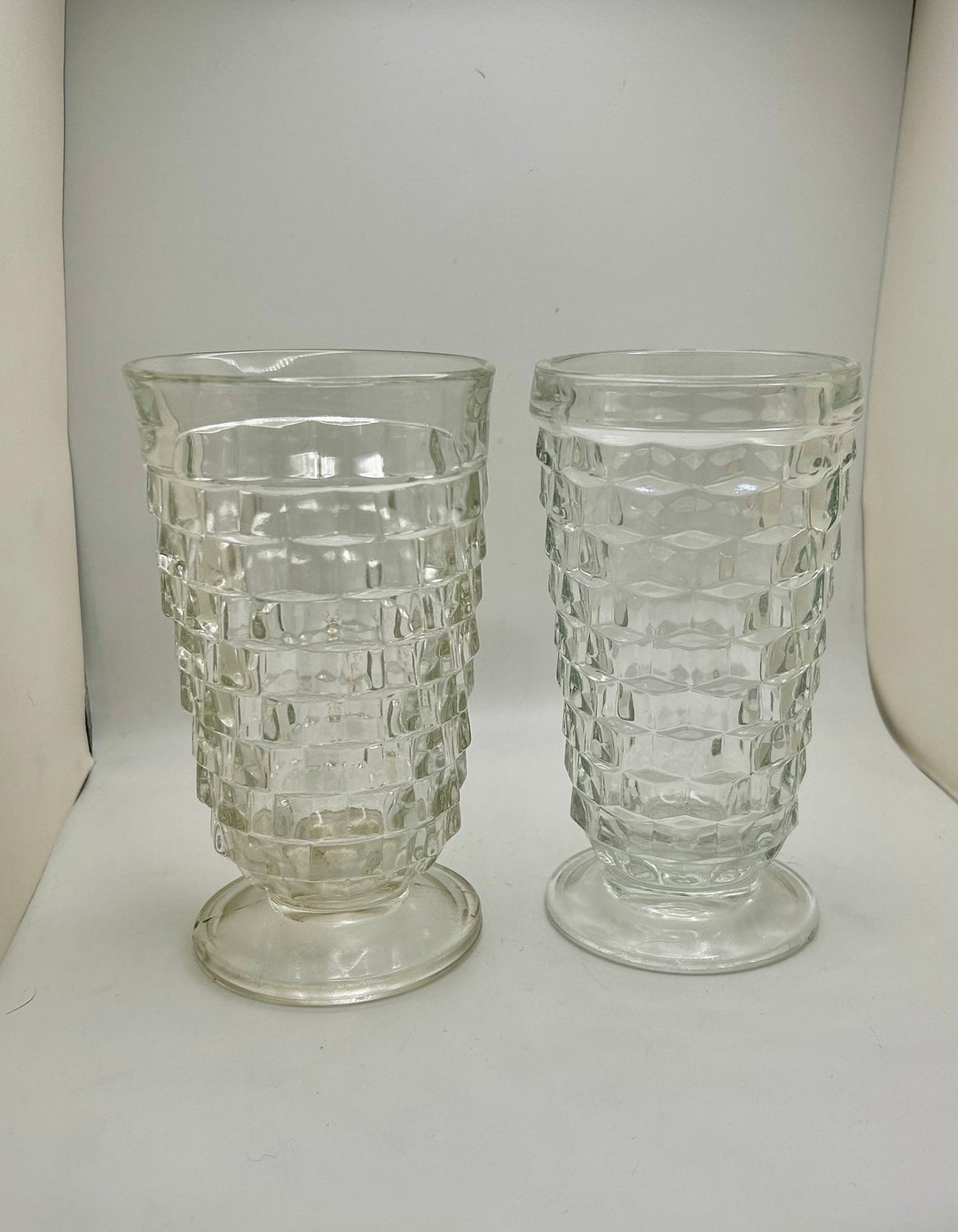 Vintage Glassware- Colony Whitehall Cubist Glasses | Retro Barware ...