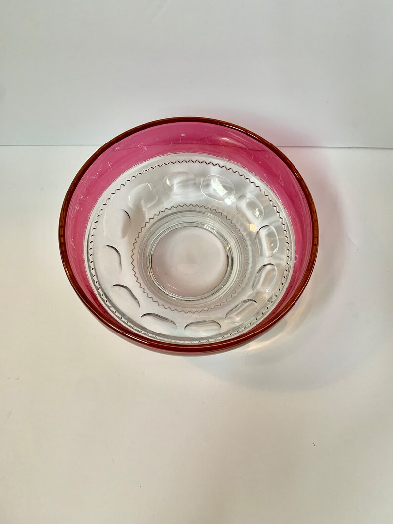 Kings Crown Thumbprint Ruby Red Flashed Glass for Your Holiday - Etsy