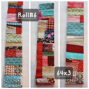 New Assorted Scrap Fabric Rolls, Mixed Fabric Rolls, DIY Scrap Quilt ...