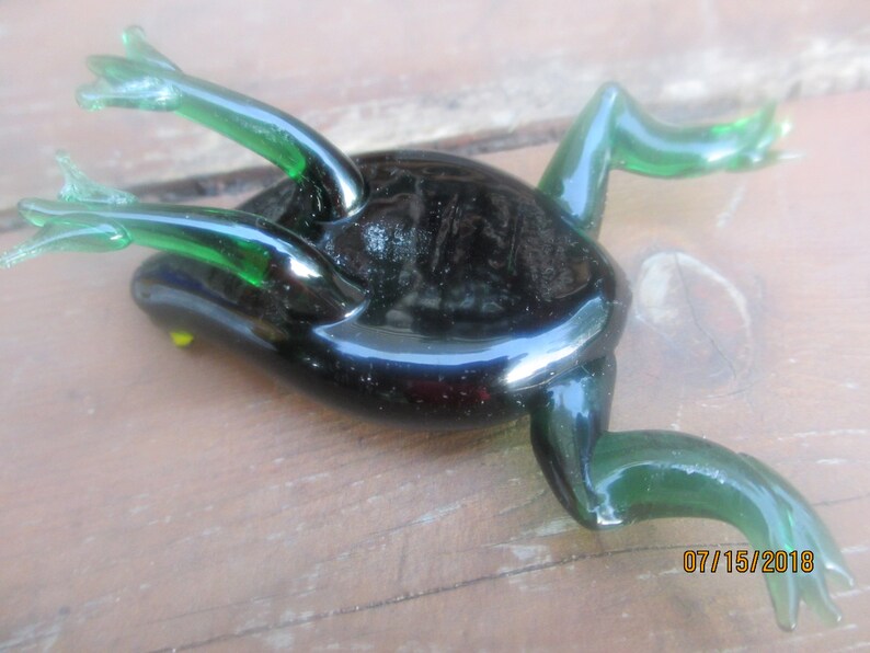 Semi Vintage Glass Frog Decoration, Decorative Glass Frog - Etsy