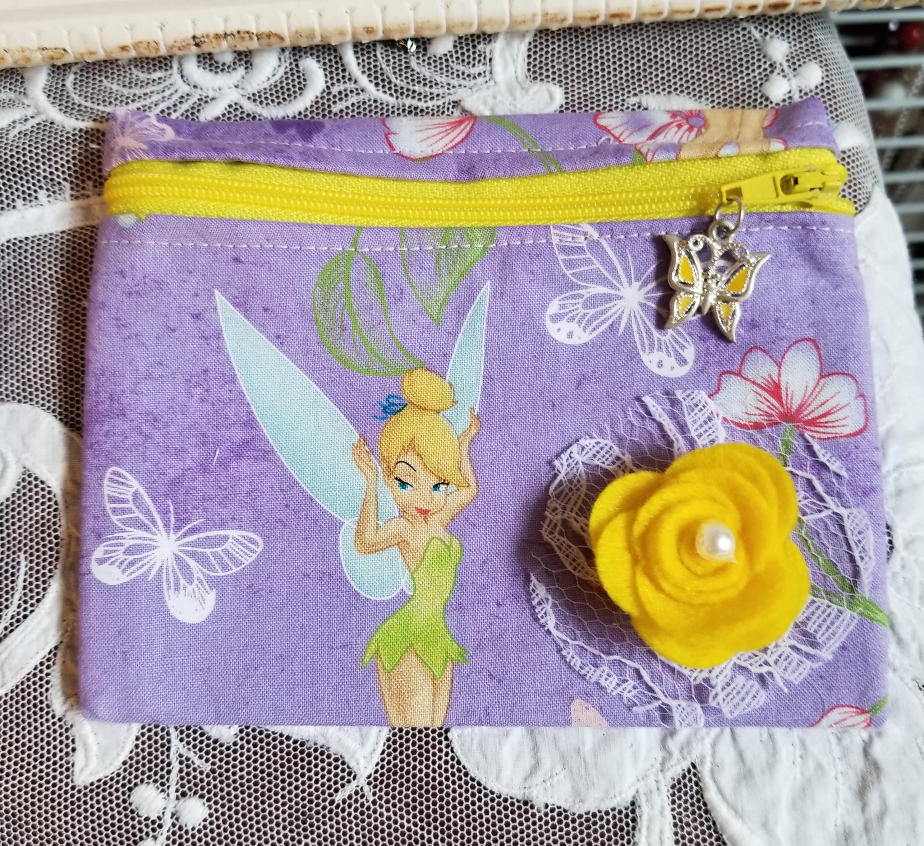 Handmade Girls Makeup Bag Tinkerbell Makeup Bag Lady Bug | Etsy