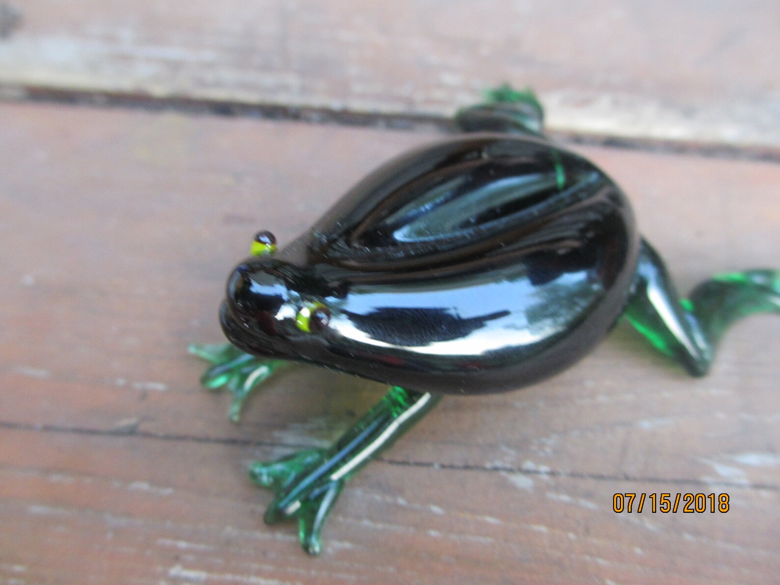 Semi Vintage Glass Frog Decoration, Decorative Glass Frog - Etsy