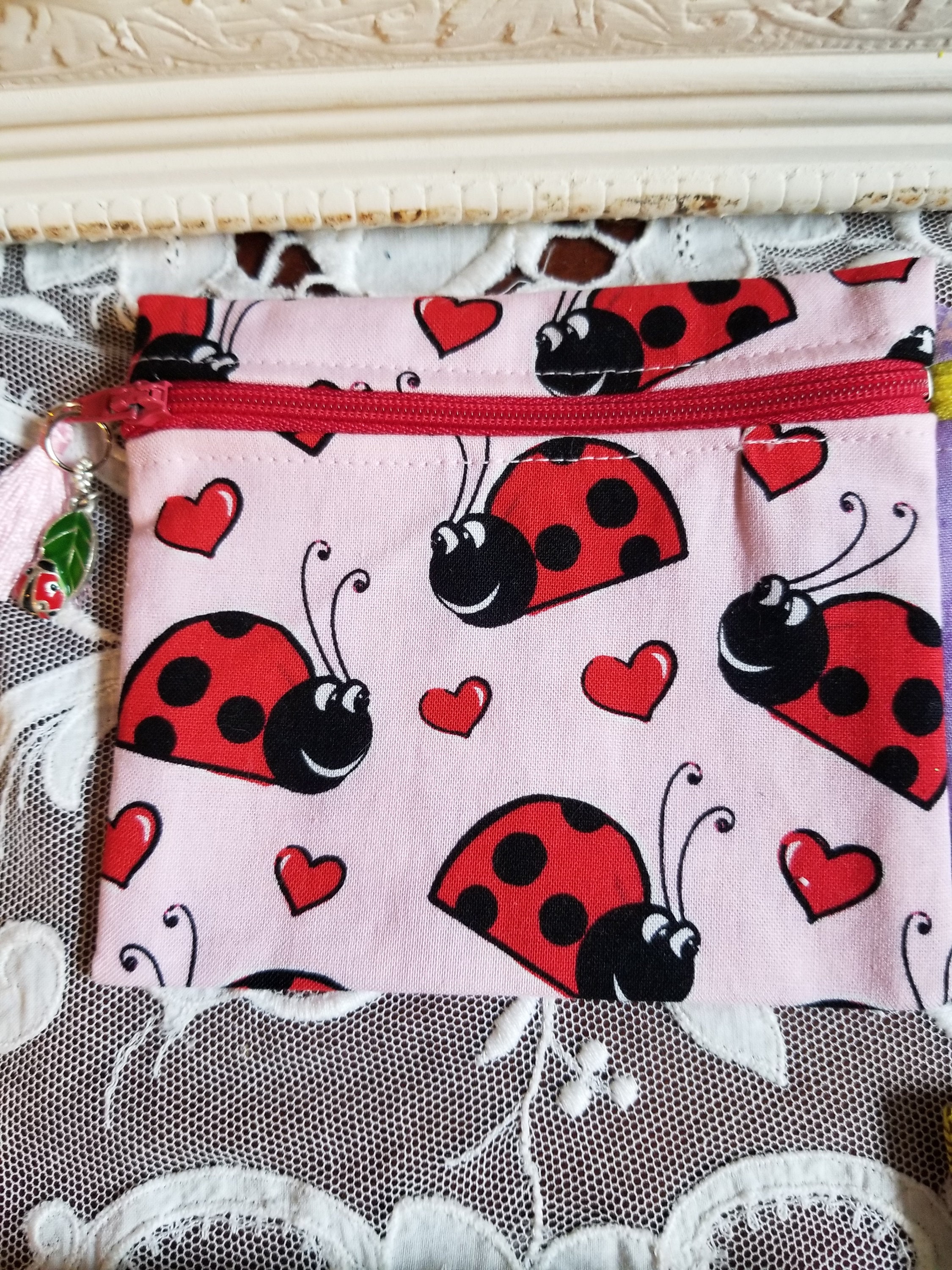 Handmade Girls Makeup Bag Tinkerbell Makeup Bag Lady Bug | Etsy