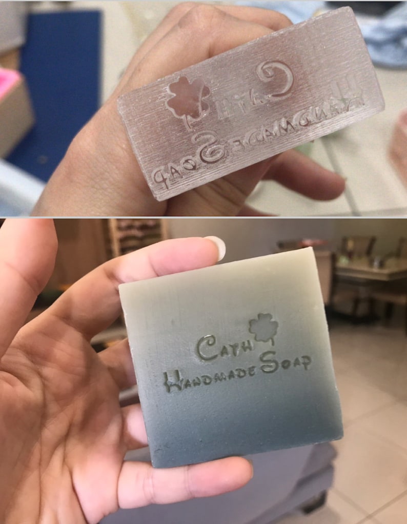 Custom Acrylic Stamp for Soap Logo Mold - Logo Embosser Handmade ...