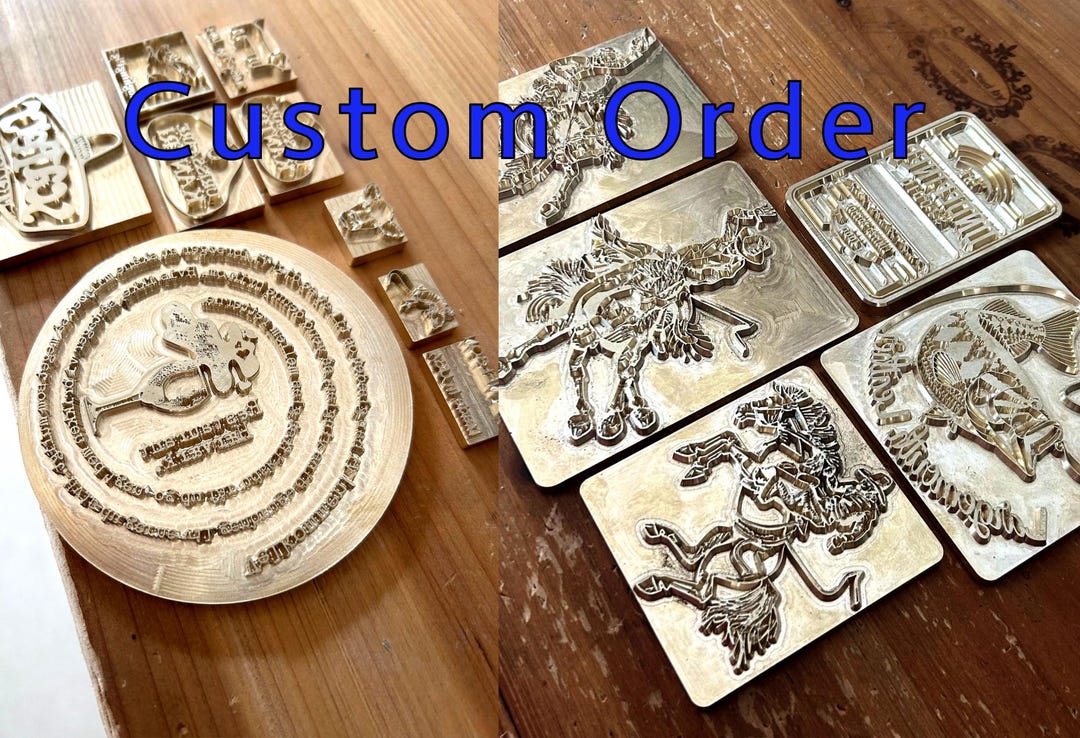 Premium Custom Leather Stamp – Personalized Brass Logo Embosser for ...