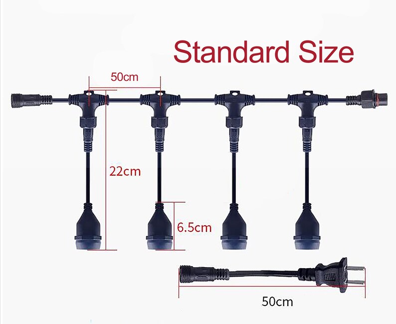 Customizable IP67 Waterproof Industrial String Lights Retro Edison ...