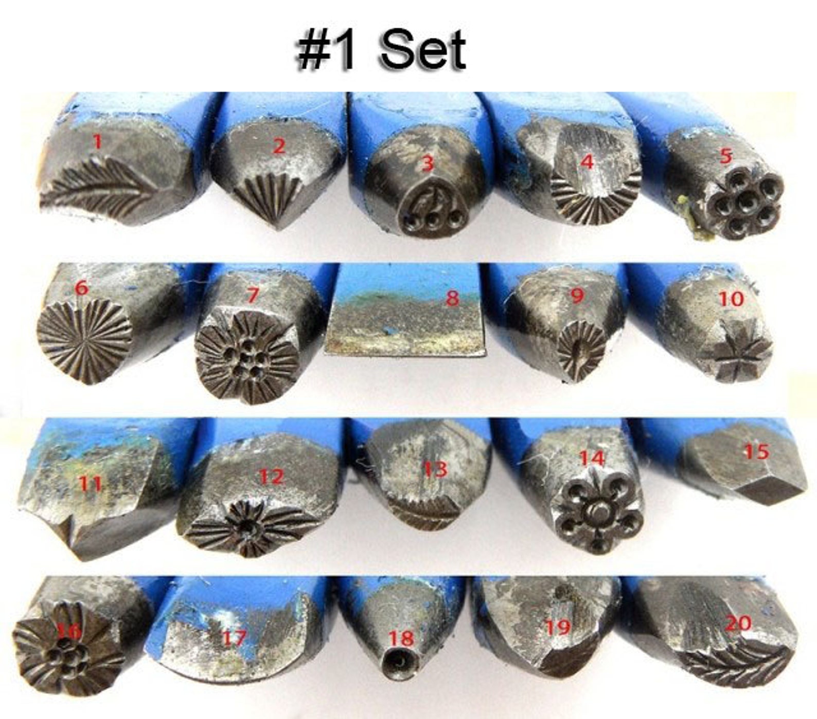 Full Set Jewelry Hammer Stamp Tools 20 Piece Iron Steel Metal - Etsy