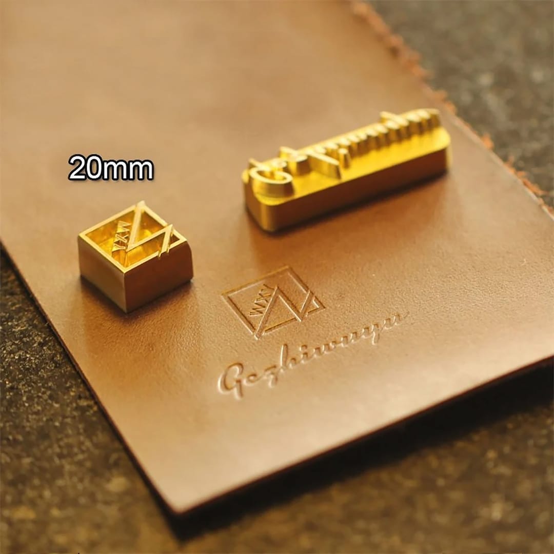 Personalized Leather Embosser Stamp - 20mm & 25mm | Custom Brass Logo ...