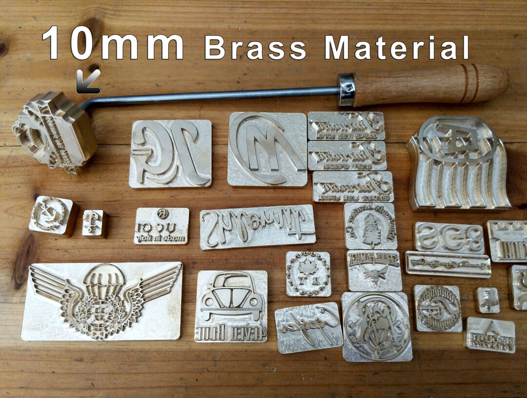 10mm Thick Heavyduty Custom Cake Bread Wood Logo Embosser W/ Stick ...