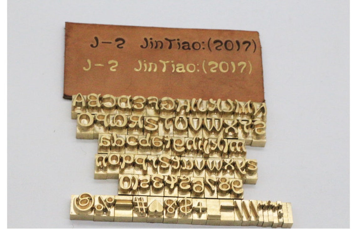 Interchangeable Embossing Full Set 26 Alphabet Leather Logo Stamp ...