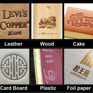 110V/220V Custom Leather Stamp Machine 400C Logo Portable Seal Stamp ...